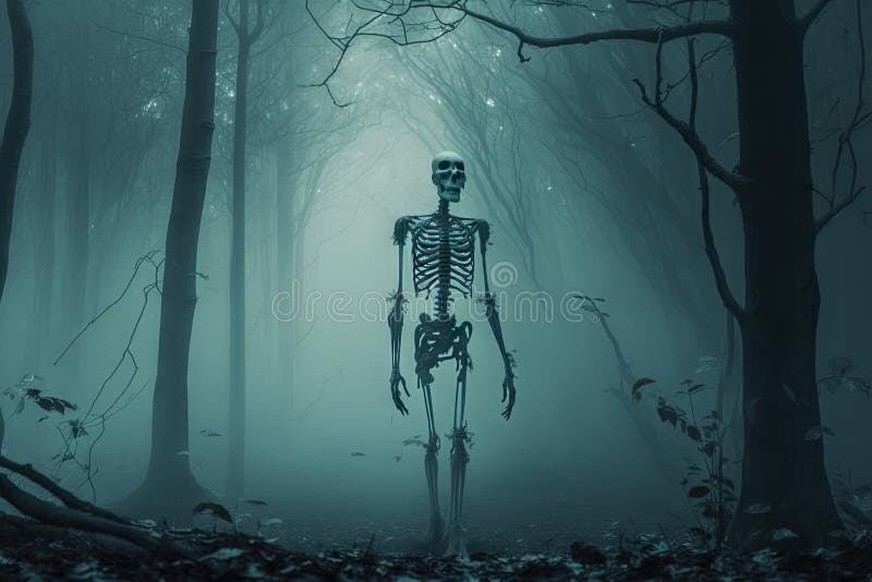 Ghost Skeleton, Hovering Over Pile of Scattered Bones Stock ...