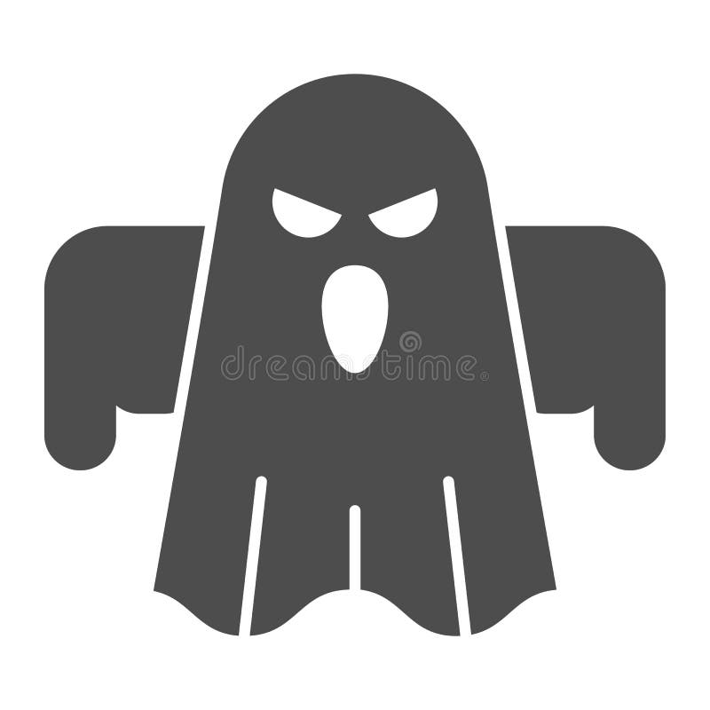 Ghost Solid Icon. Scary Night Evil Monster Stock Vector - Illustration ...