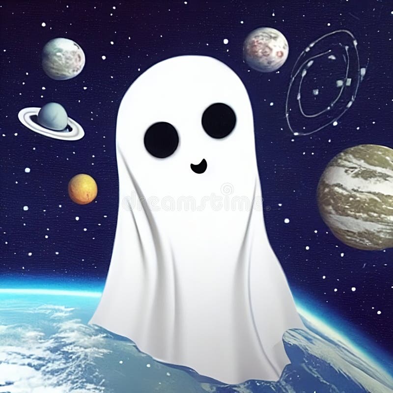 Ghost in Space stock illustration. Illustration of ghost - 276872735