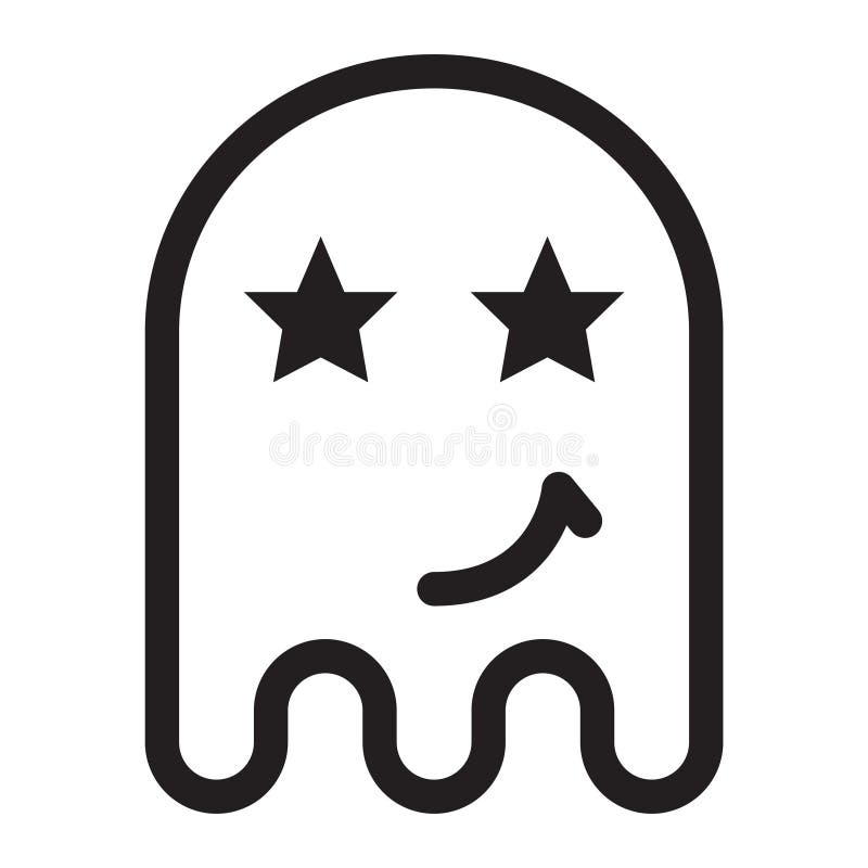Ghost star smile face stock vector. Illustration of ghost - 100688173