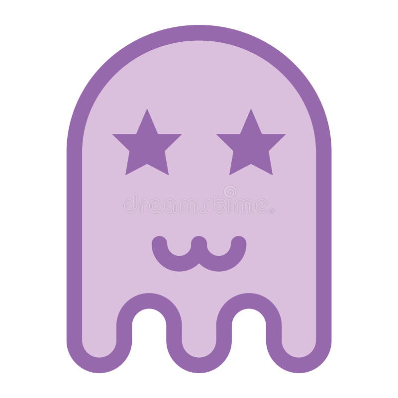 Ghost Stars Kiss Cat Mouth Uwu Face Stock Vector - Illustration of ...