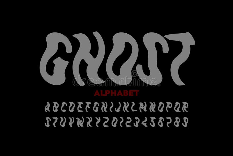 Ghost style Halloween font stock vector. Illustration of horror - 186841972