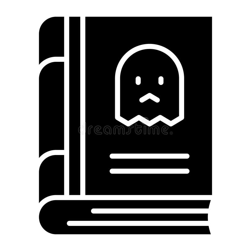 Ghost Symbol on Book Denoting Horror Book Vector, Modern Style Stock ...