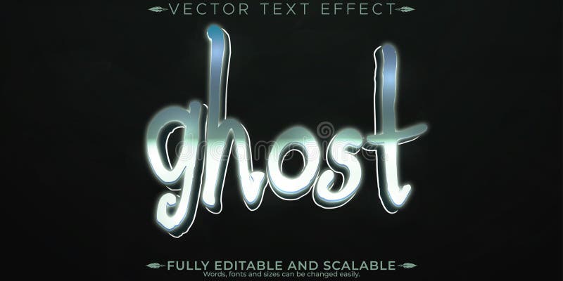 Ghost Text Effect, Editable Spirit and Spooky Customizable Font Style ...
