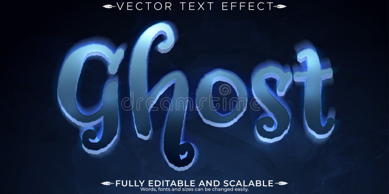 Ghost Text Effect, Editable Spirit and Spooky Customizable Font Style ...