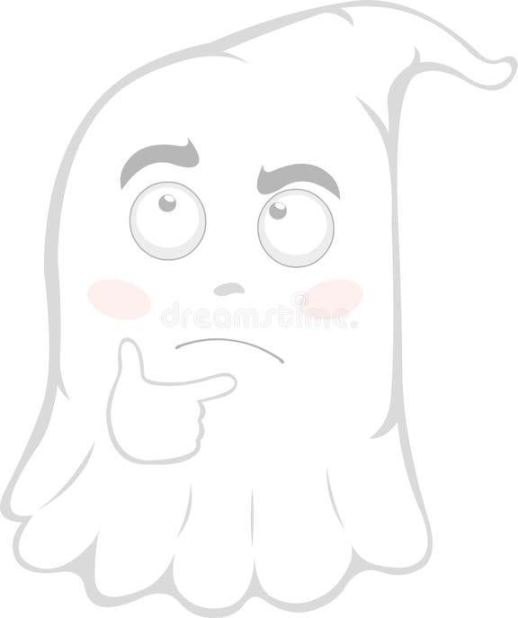 Ghost thinking stock vector. Illustration of confused - 325751303