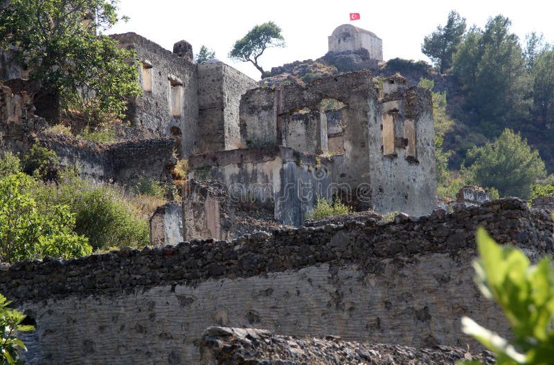 Ghost Town of Kayakoy Turkey Stock Image - Image of deserted, dwelling ...