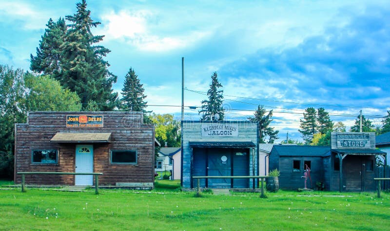 Ghost Town Storefronts, Mirror, Alberta Editorial Image - Image of town ...