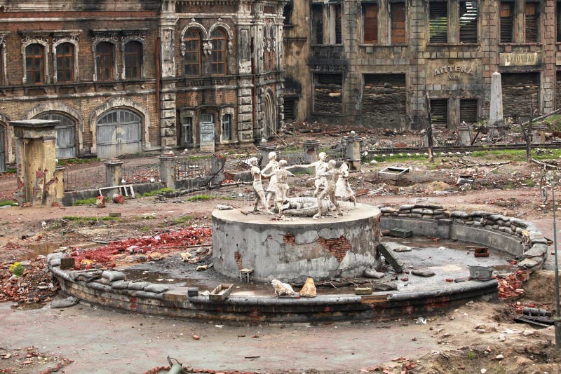 Ghost town stock image. Image of destruction, dark, damage - 35236585