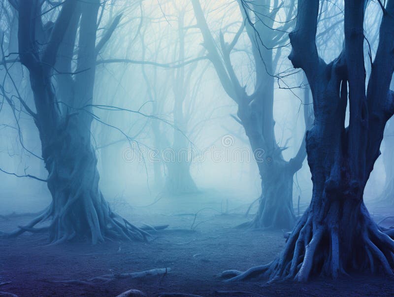 Ghost trees stock illustration. Illustration of trunk - 293680065