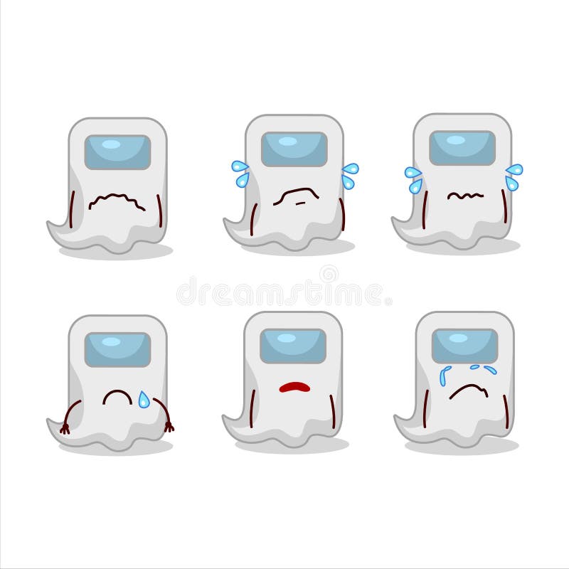 Ghost among Us White Cartoon Character with Sad Expression Stock Vector ...