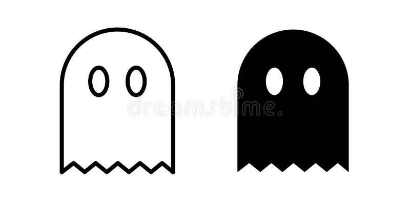 Ghost vecor icon set stock vector. Illustration of creepy - 340785251