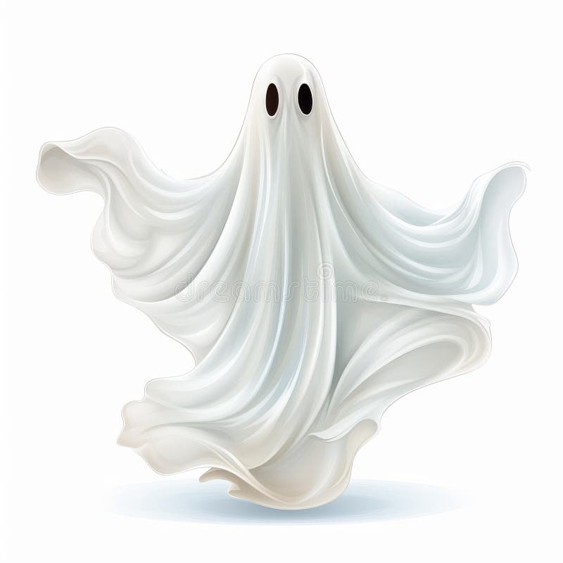 Ghost Vector Illustration, Simple and Spooky Design. AI Generated Stock ...