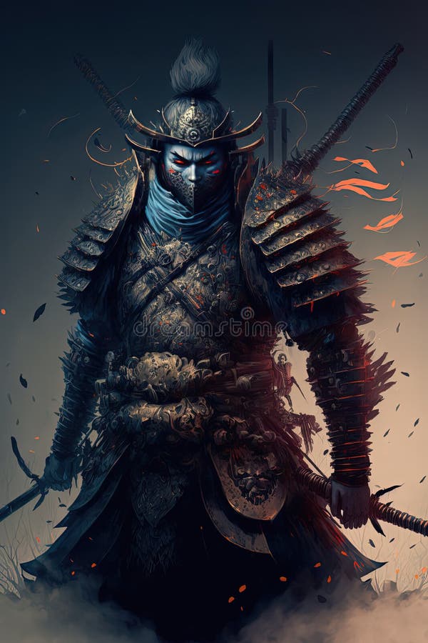 Ghost Warrior Samurai in Heavy Armour. Ronin Samurai Fantasy Character ...