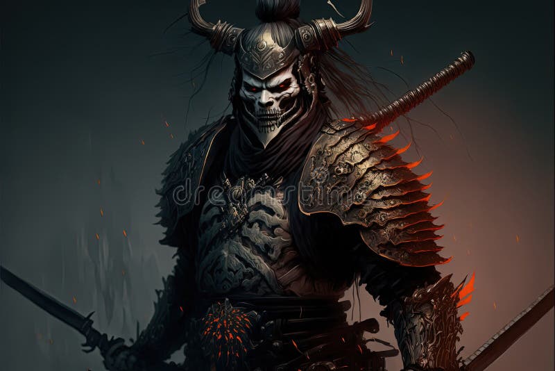 Ghost Warrior Samurai in Heavy Armour. Ronin Samurai Fantasy Character ...