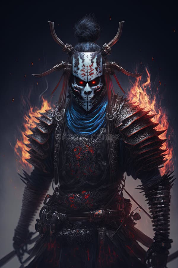 Ghost Warrior Samurai in Heavy Armour. Ronin Samurai Fantasy Character ...