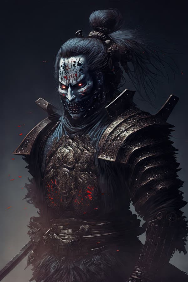 Ghost Warrior Samurai in Heavy Armour. Ronin Samurai Fantasy Character ...