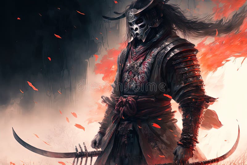 Ghost Warrior Samurai in Heavy Armour. Ronin Samurai Fantasy Character ...