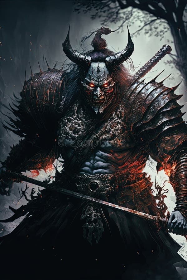 Ghost Warrior Samurai in Heavy Armour. Ronin Samurai Fantasy Character ...