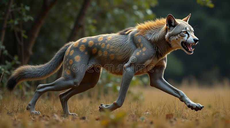 Ghost of the Wilderness: the Ultimate Predator Stock Illustration ...