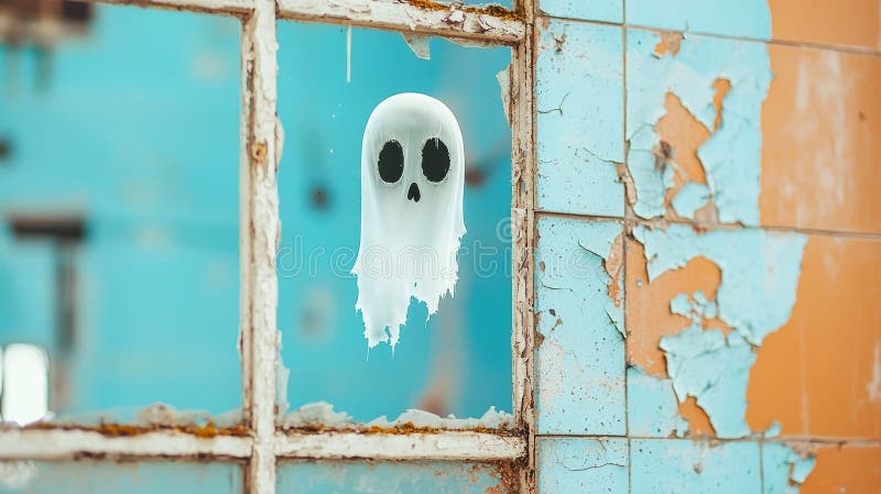 Ghost in a Window stock illustration. Illustration of party - 334088469