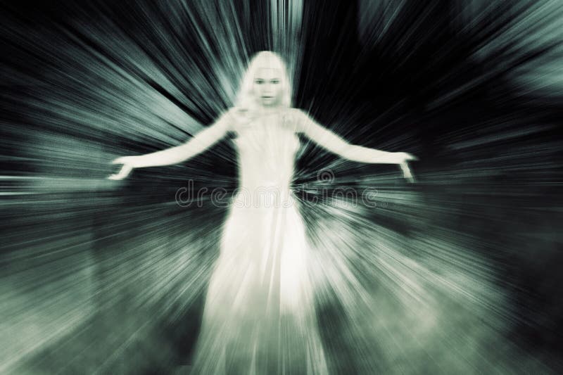 Ghost Woman in Limbo stock illustration. Illustration of gloomy - 80841994