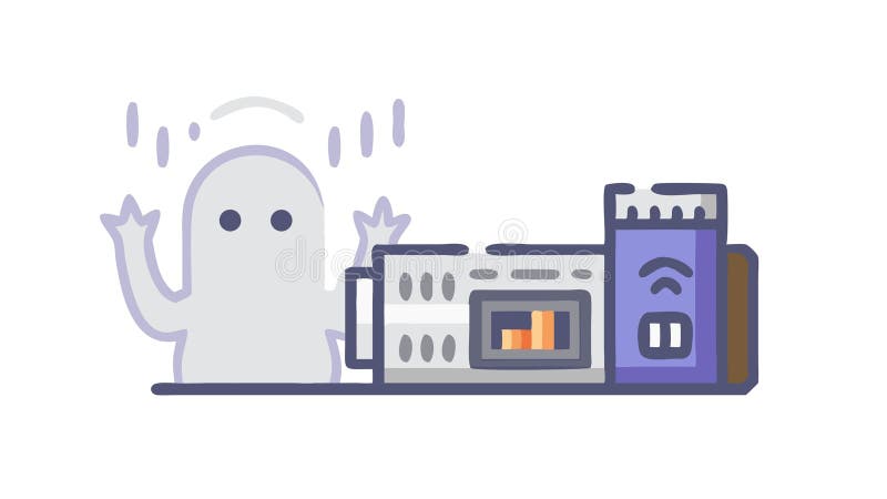 Ghostly Architecture, Haunted Building Concept, Vector Design ...