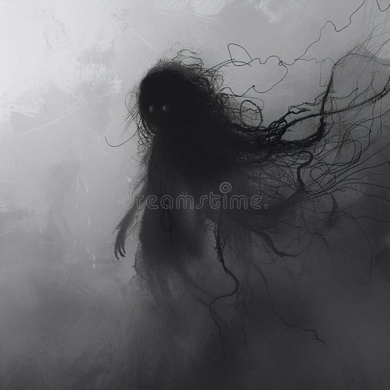A Ghostly Creature Composed of Whirling Shadows and Mist, with Tendrils ...
