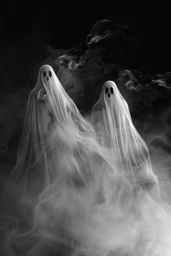 Ghostly figures in smoke stock photo. Image of celebration - 374202086