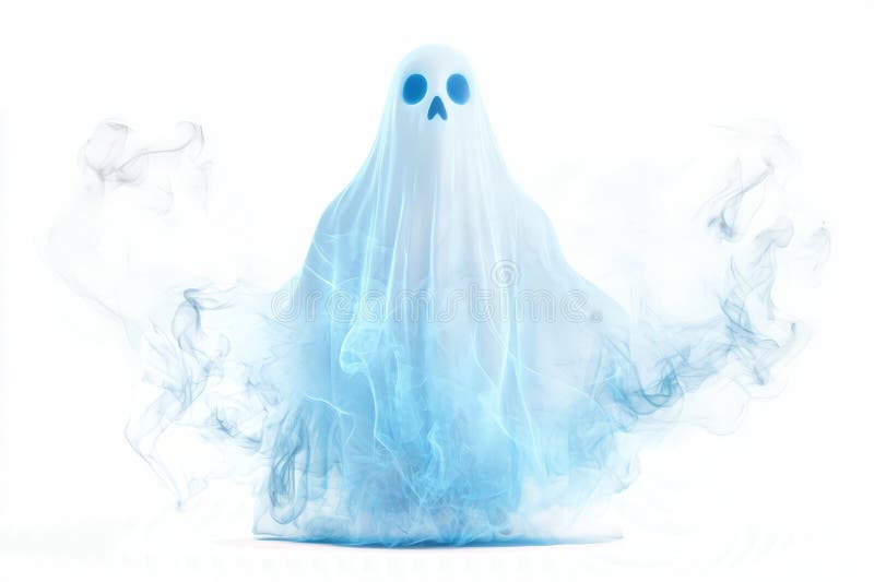 Ghostly Spectral Magic with Wispy Blue-white Energy and Phantom-like ...