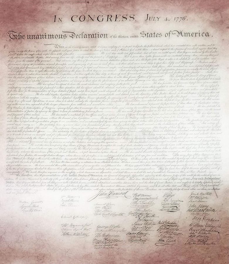 Original Declaration Of Independence High Resolution