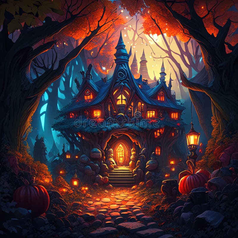 Ghostly Visions - AI Generative by Halloween AI Stock Illustration ...