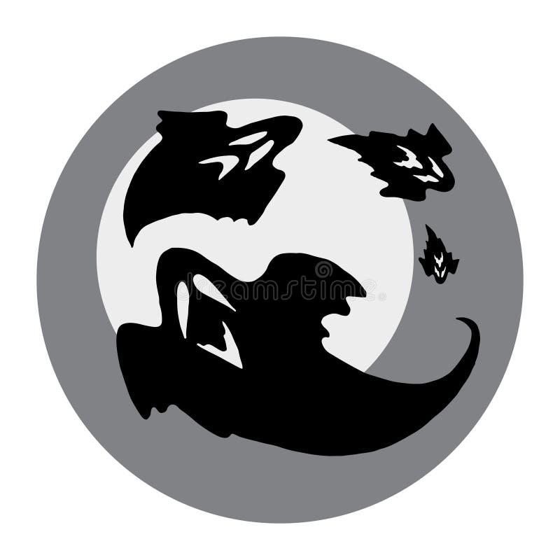 Ghosts circle icon stock vector. Illustration of fear - 61247734