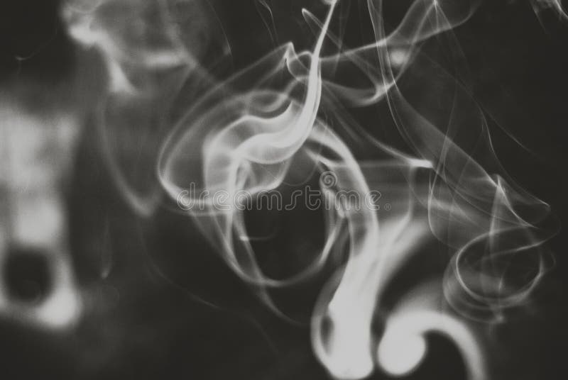 Ghosts Smoke Abstract on Black Background Stock Image - Image of ...