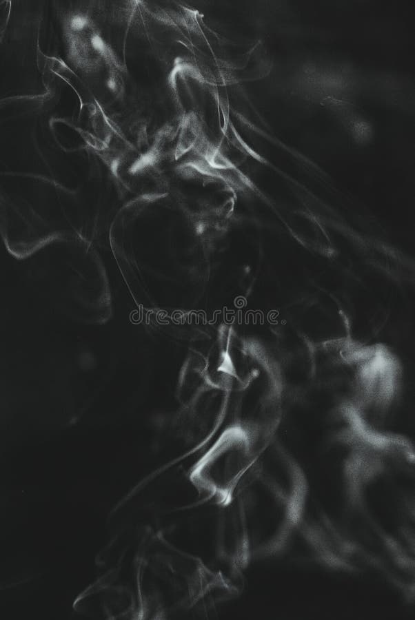Ghosts Smoke Abstract on Black Background Stock Image - Image of ...