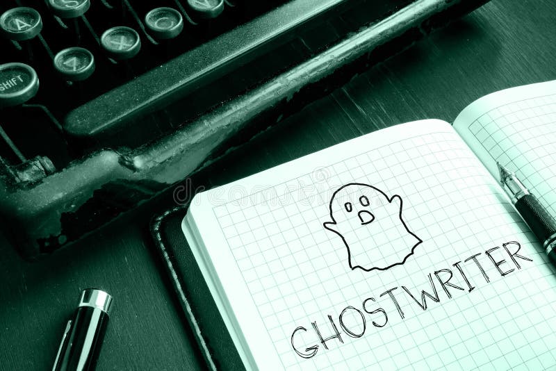 Ghostwriter is Shown Using the Text Written in the Notebook Stock Photo ...