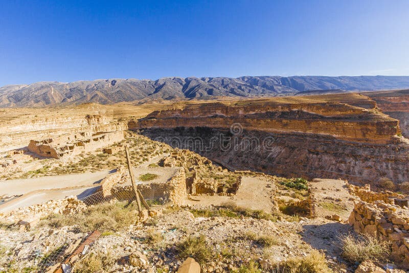 Ghoufi canyon stock photo. Image of architecture, aures - 91044908