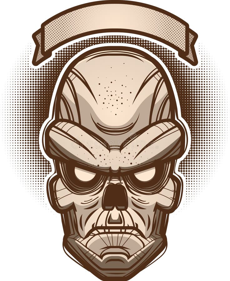 Ghoul Banner Illustration stock vector. Illustration of zombie - 116224160