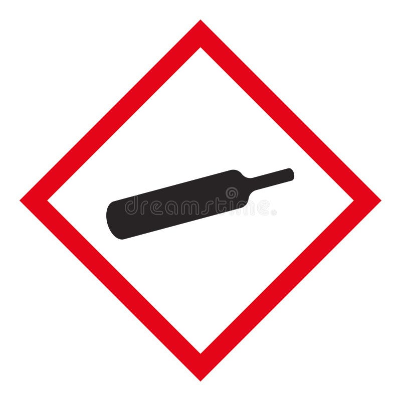 GHS compressed gas label stock vector. Illustration of safety - 302165670
