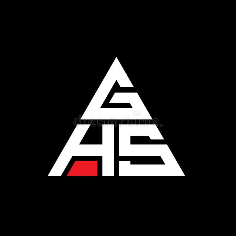 GHS Triangle Letter Logo Design with Triangle Shape. GHS Triangle Logo ...