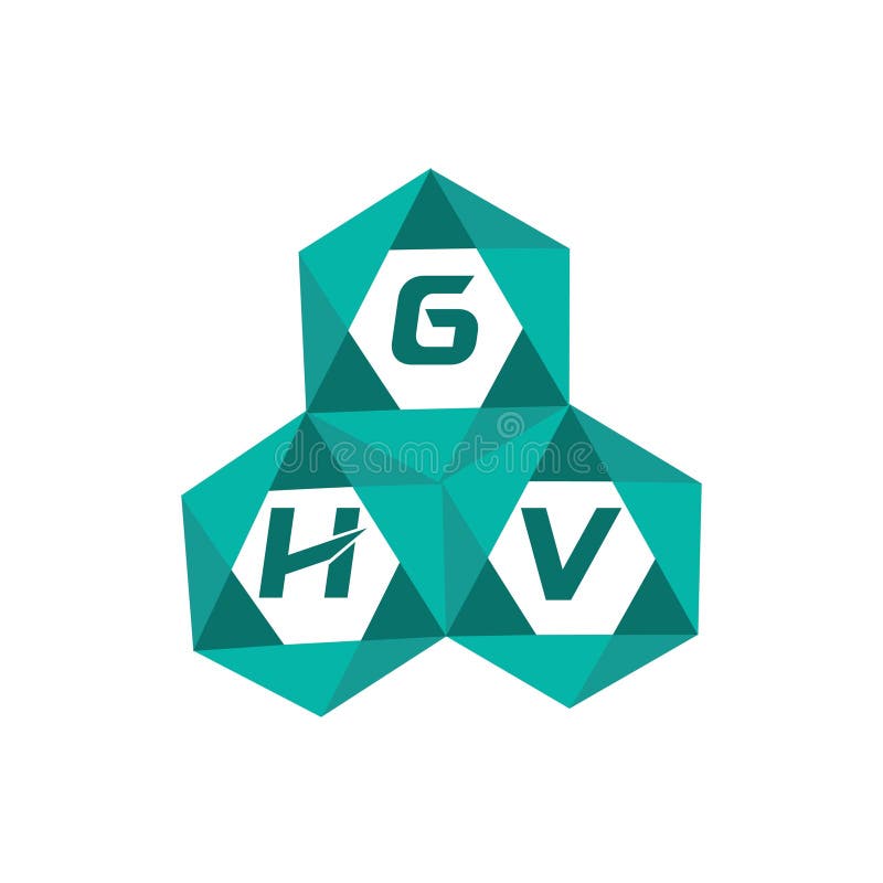 GHV Creative Minimalist Letter Logo. GHV Unique Vector Initials ...
