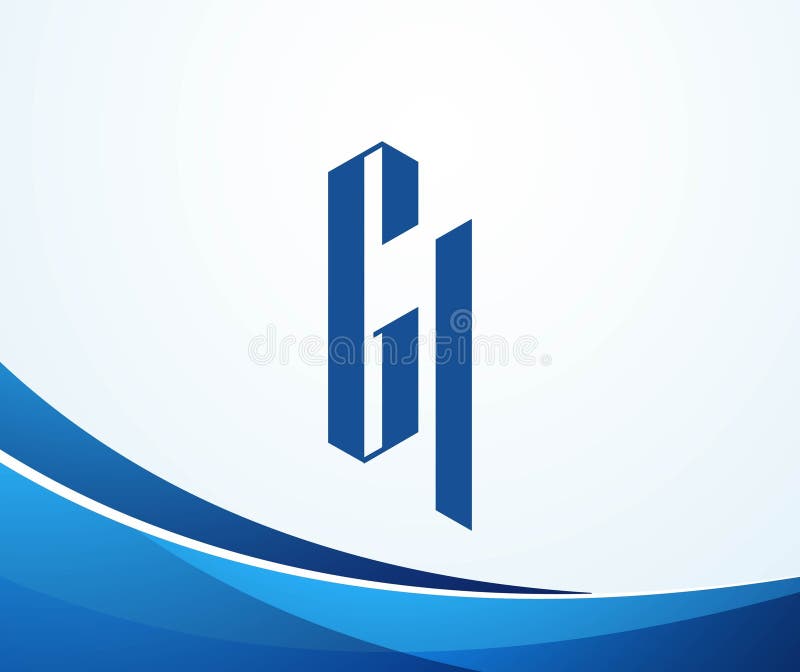 GI Alphabet Letter Logo Design Template Elements Stock Vector ...