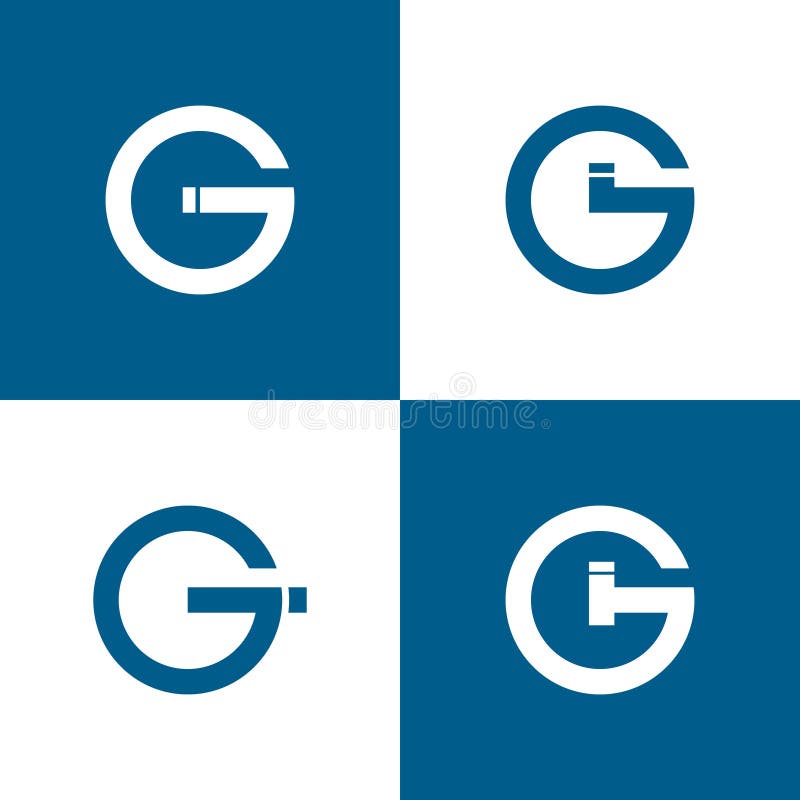 GI, IG Letter Logo Design Template Elements. Modern Abstract Digital ...