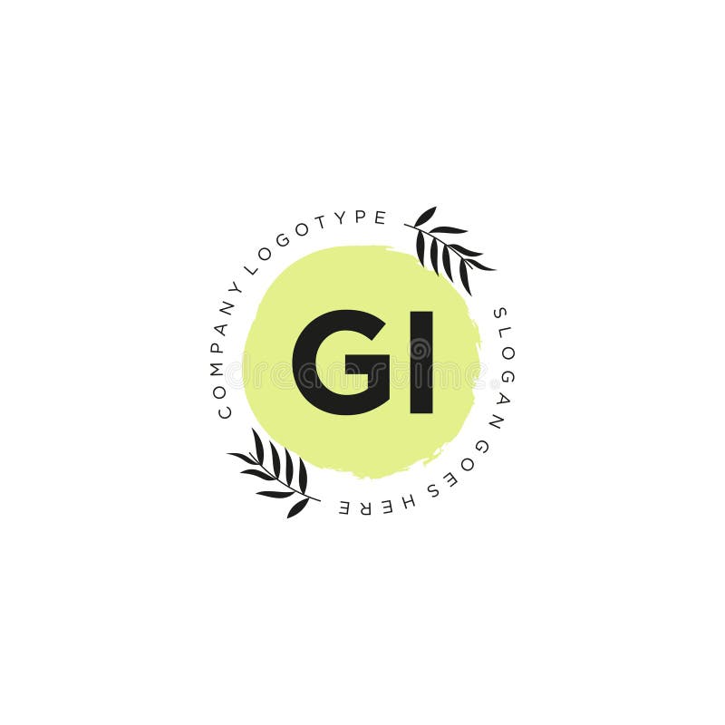 GI Letter Logo Icon Design Template Elements Stock Vector ...