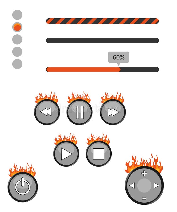 GI music fire stock vector. Illustration of fire, radio - 58525196