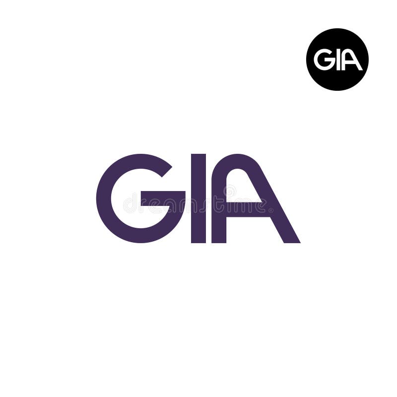 GIA Logo Letter Monogram Design Stock Vector - Illustration of company ...
