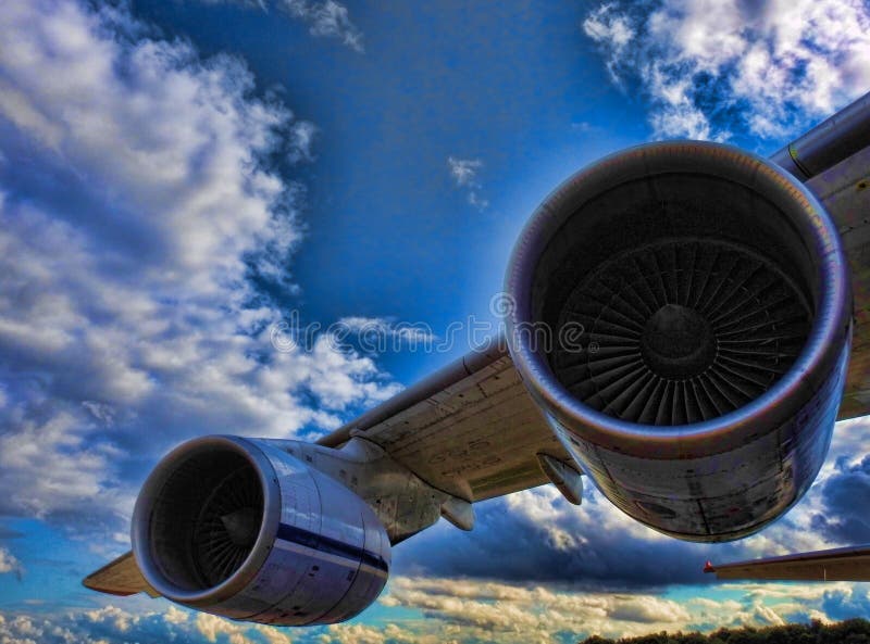 Giant Aircraft Engine stock photo. Image of airline - 121353392