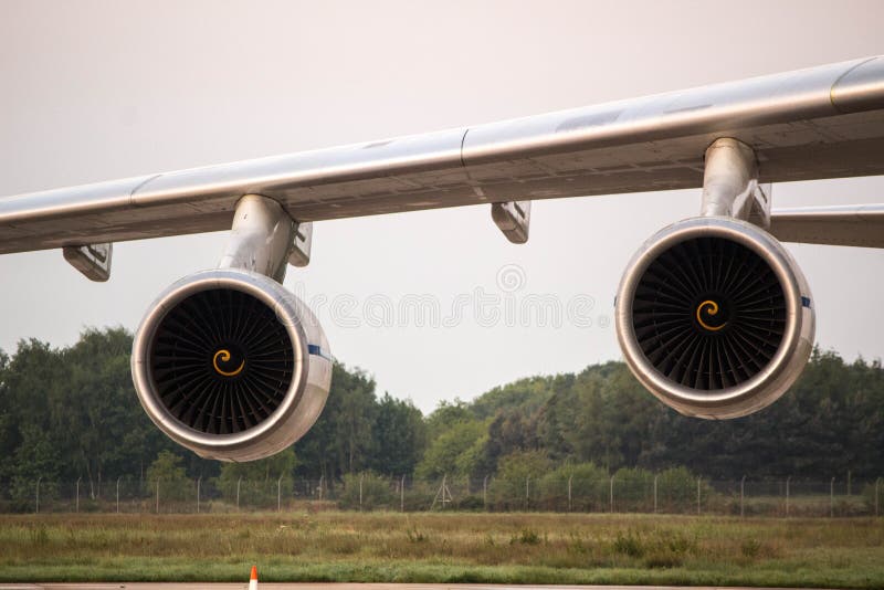 Giant Aircraft Engine stock image. Image of motor, speed - 121353401