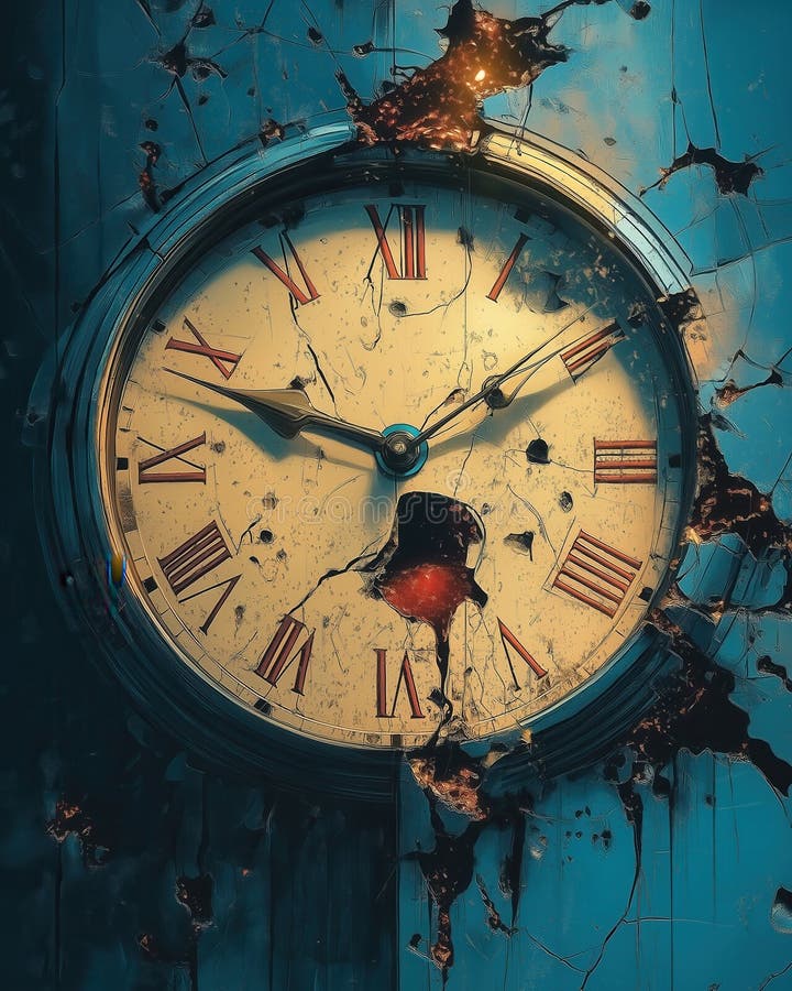 A Giant Alarm Clock Explodes, Creating a Spectacular Splash among the Flying Debris, in Comic ...