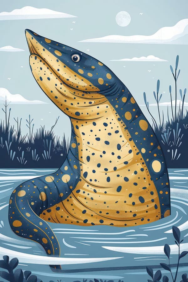 Giant Amazonian Electric Eel in the Water, Serene Nature Scene Stock ...